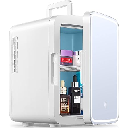 Amazon.com: Chefman Mini Portable Blue Personal Fridge Cools Or Heats ...