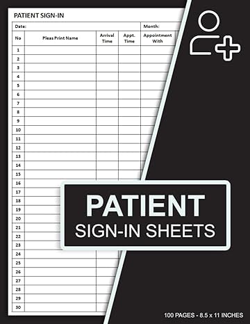 Patient Sign-In Sheets: Patient Sign In Forms | Patient Check-In Record ...