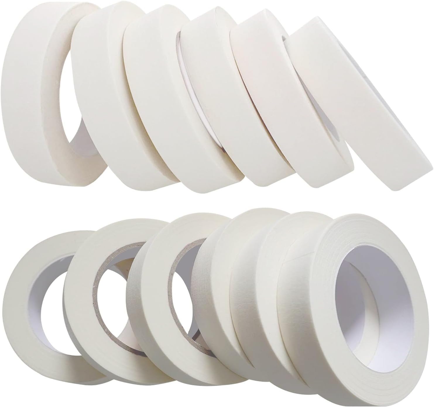 SEBETOW Masking Tape Bulk 1 Inch 20 Packs - White Beige Masking Tapes ...