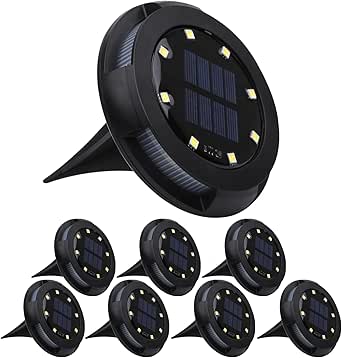 MULANDI Solar Underground Outdoor Lights IP65 Waterproof, Rechargeable ...