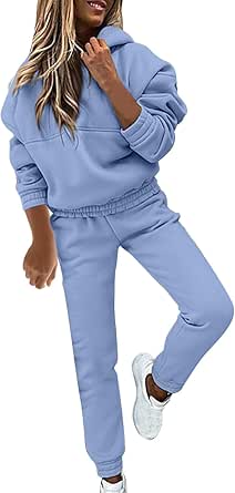 Amazon.com: Hvyesh Matching Sweat Set for Women 2 Piece Jogger Sets ...