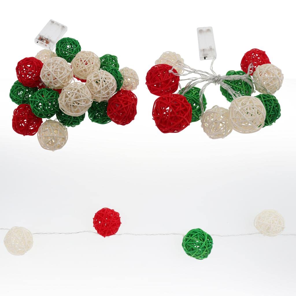 Buy SheOak Rattan Ball String Fairy Light Chain Light for Wedding Xmas ...
