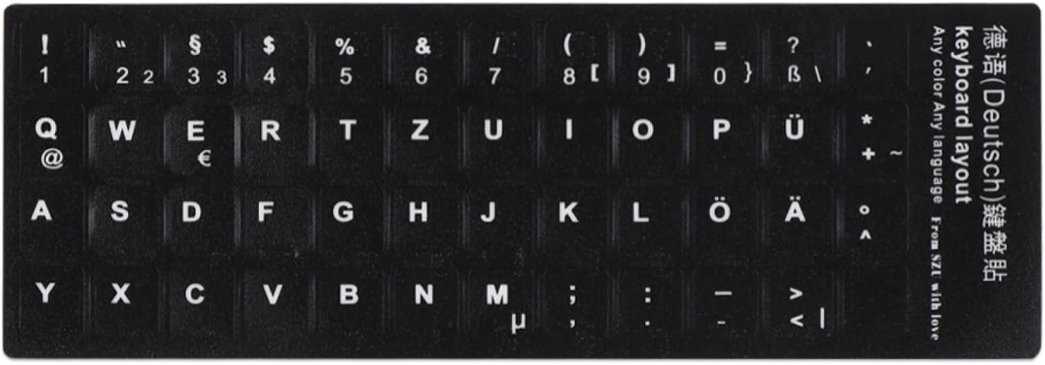 Amazon.com: Keyboard Stickers Replacement Alphabet Layout Keyboard ...