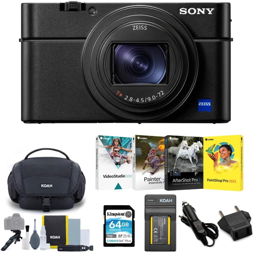 Amazon.com: Sony Cyber-Shot DSC-RX100 VII Digital Camera, Bundle with 64GB Memory Card, Extra ...