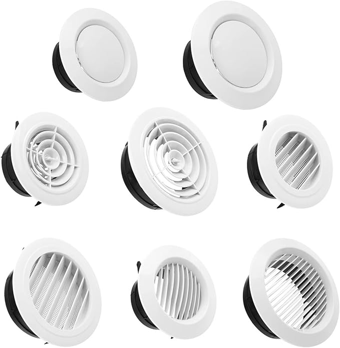 Amazon.com: 2Pcs 100mm/150mm Air Vent Ducting Ventilation Grilles Vents ...