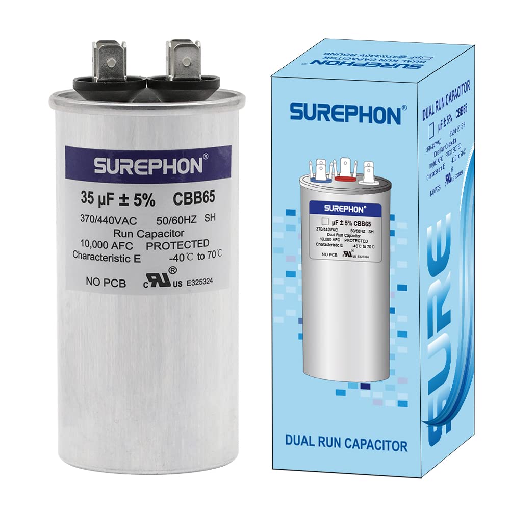 Snapklik.com : 35 Mfd Capacitor 370V Or 440V Run Start Capacitor CBB65b ...