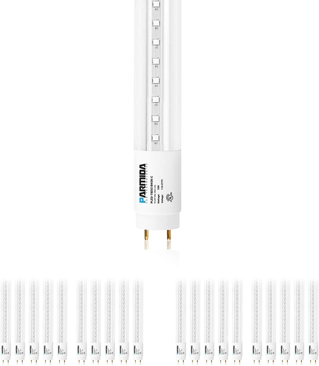 Hyperikon 4 Foot LED Tube, T8 T10 T12 40 Watt Replacement (18W), Dual ...