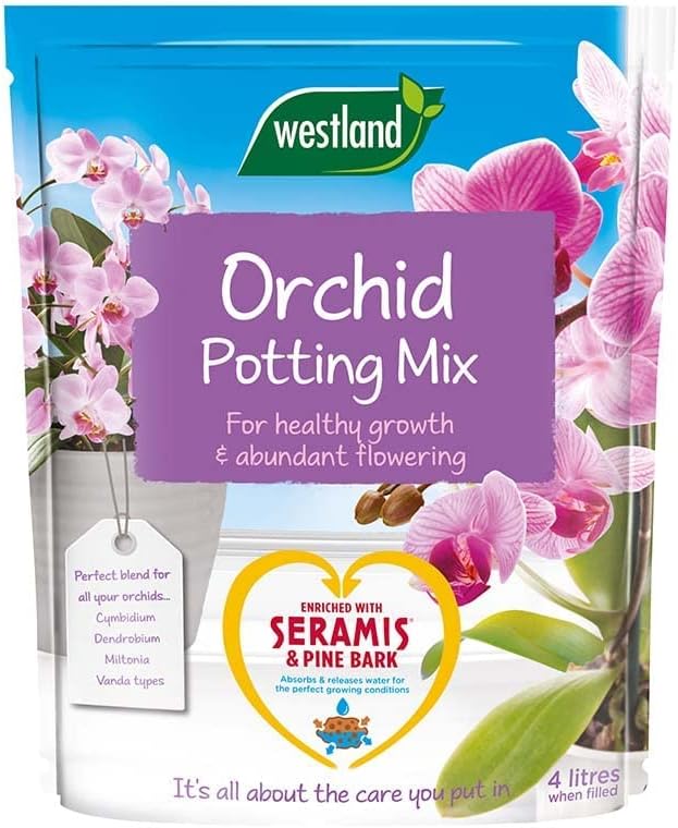 Westland Orchid Potting Compost Mix and Enriched with Seramis, 4 L ...
