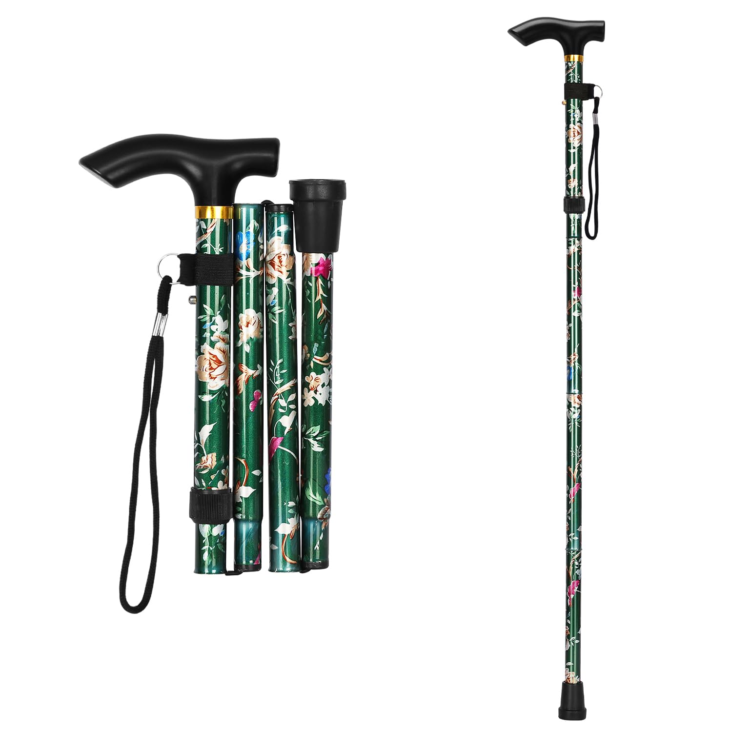 Snapklik.com : Supregear Folding Cane, 5-Level Adjustable Height ...