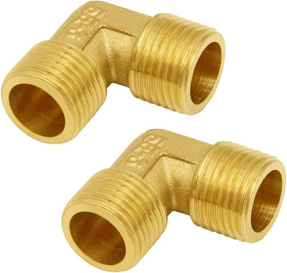 Amazon.com: Joywayus 90 Degree Right Angle Brass Pipe Fitting - 1/2 ...