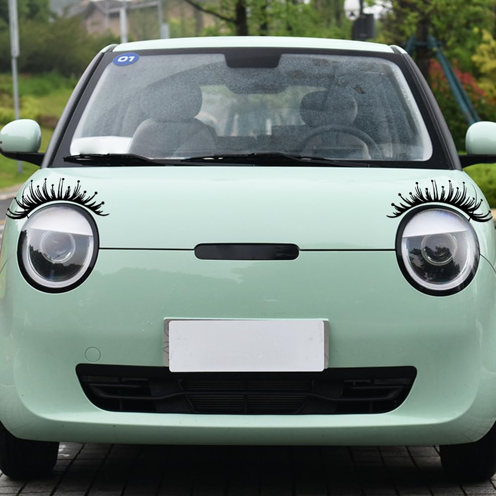 Car Accessory Stickers Car Headlight Eyelash Stickers - Reflective ...