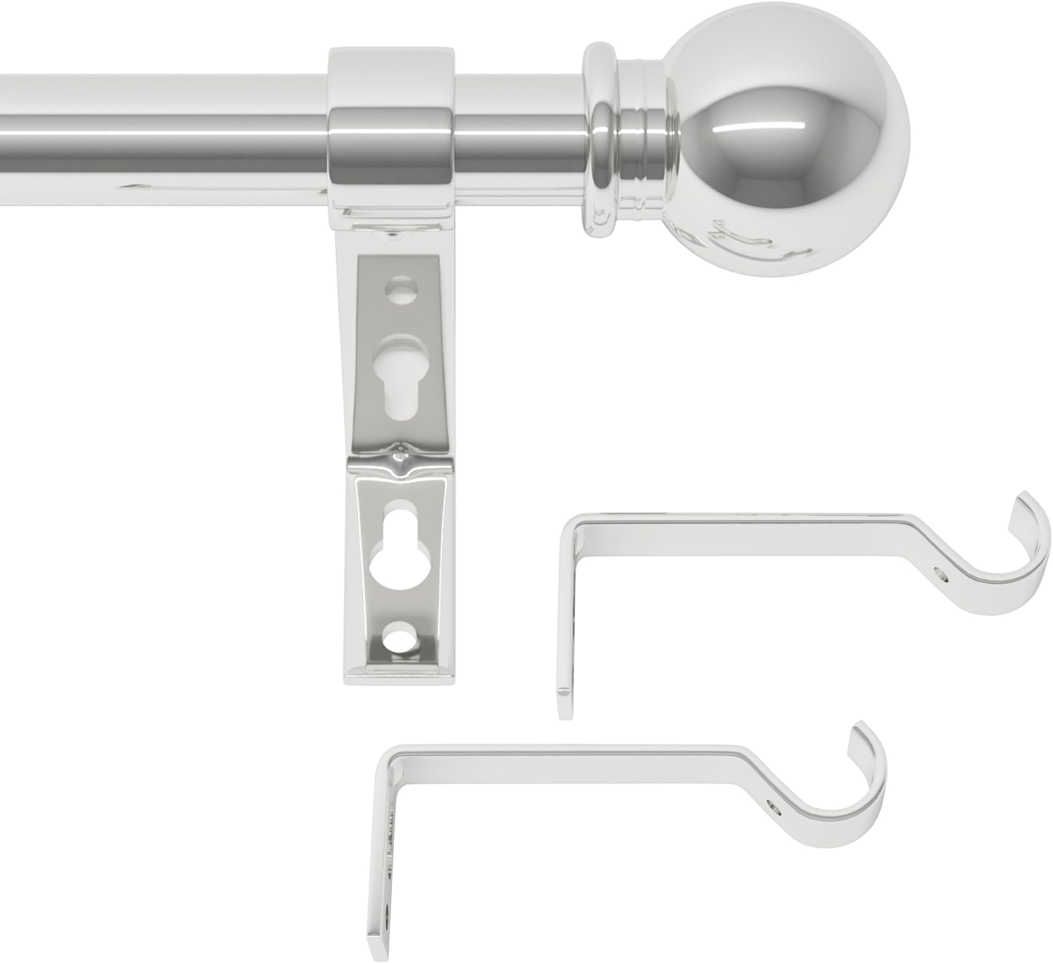 Amazon.com: White Curtain Rods for Windows 66 to 120, Long Curtain Rod ...