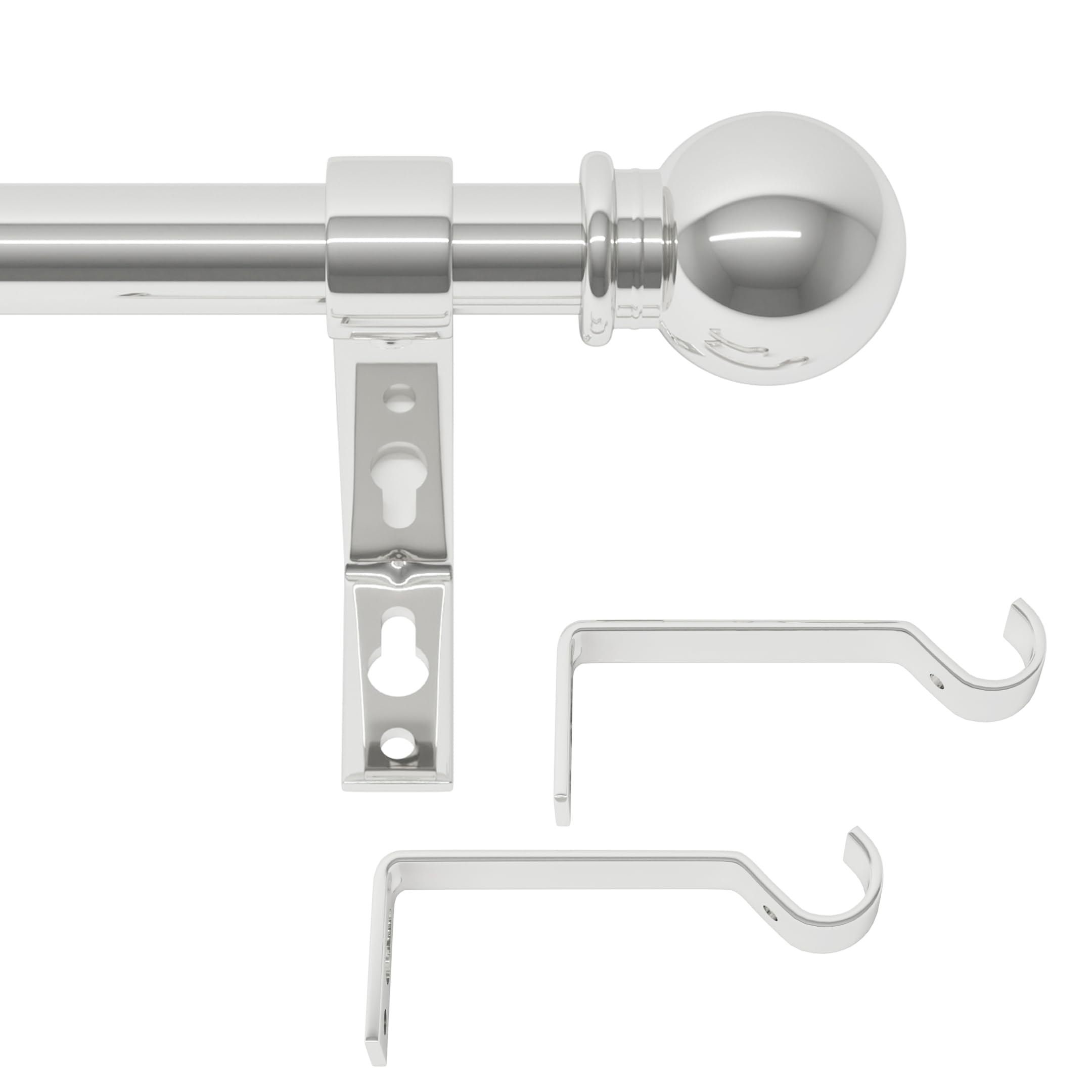 Amazon.com: Silver Curtain Rods for Windows 66 to 120 inch, Long ...