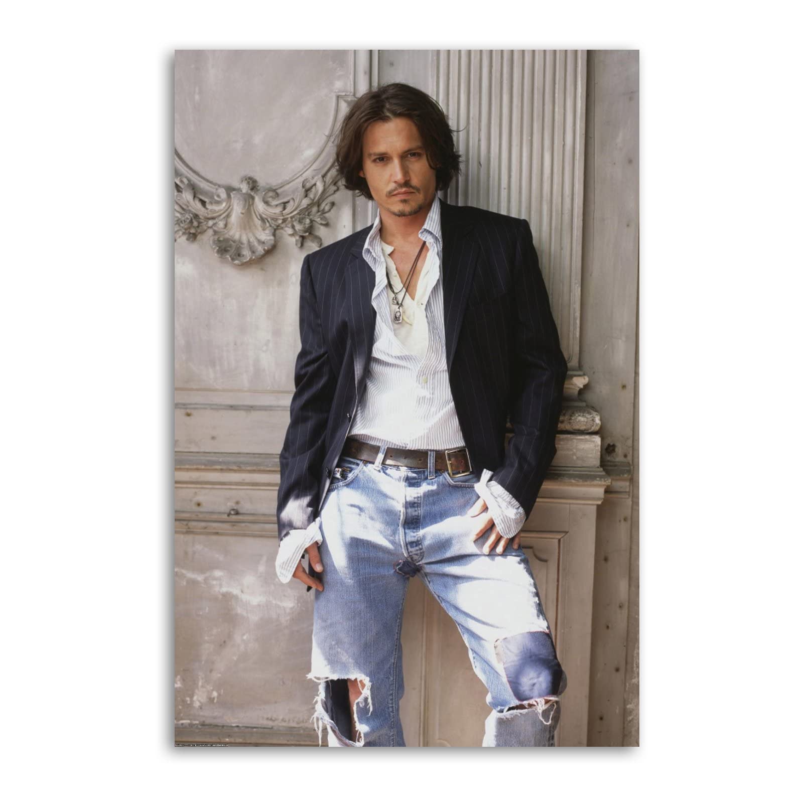 Amazon.com: BAD Johnny Depp Poster Decorative Painting Canvas Wall Art ...