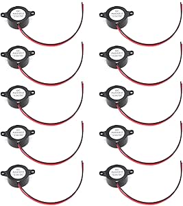 Set of 10pcs Loud Piezoelectric Buzzers Active Piezo Buzzers 3-24V ...