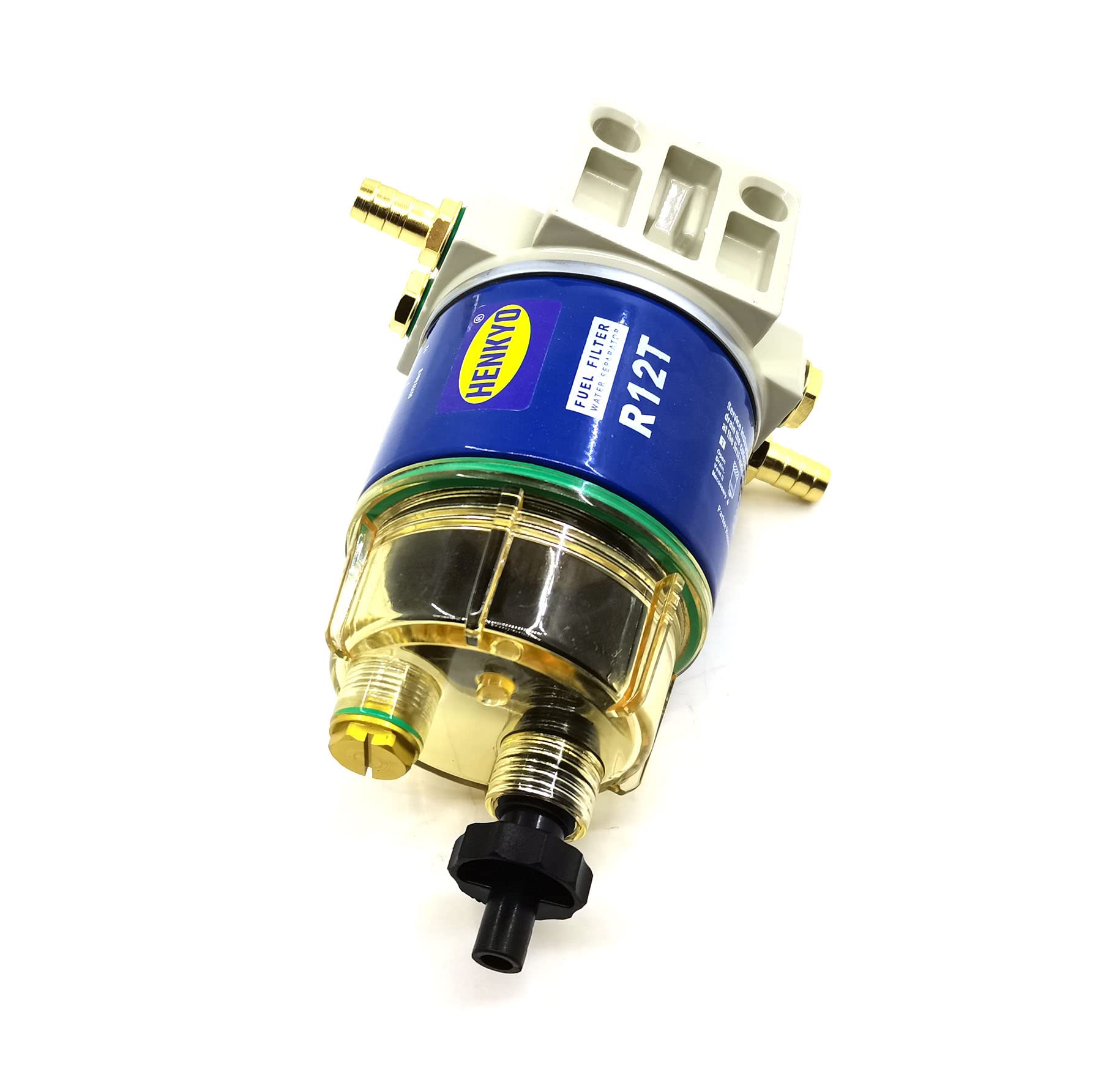 Buy R12T Fuel Filter Water Separator 1/4 Inch NPT Outboard Motors -120 ...