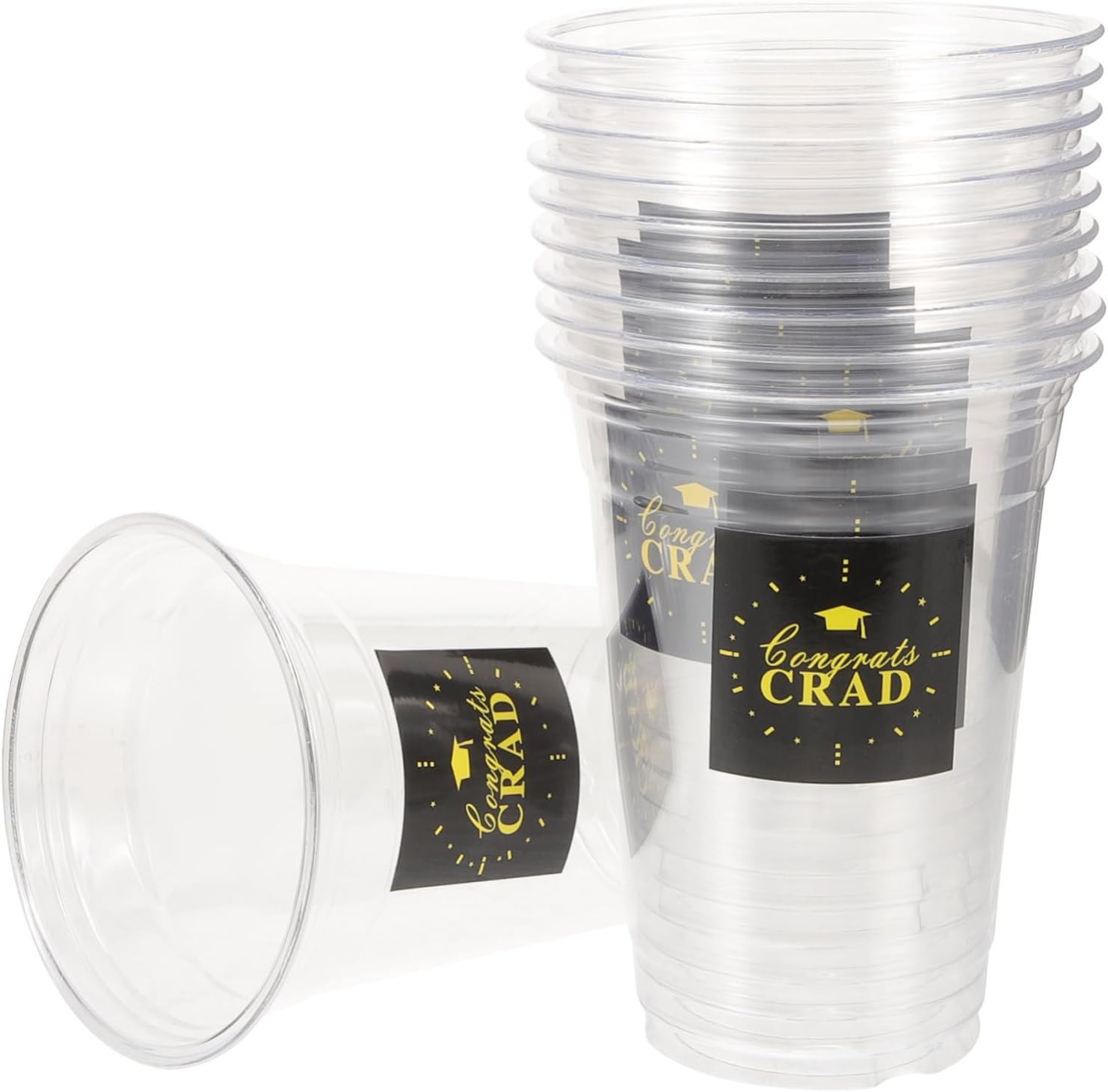 Amazon.co.jp: WHAMVOX 10 PCS Plastic Congratulations Cups Graduation ...