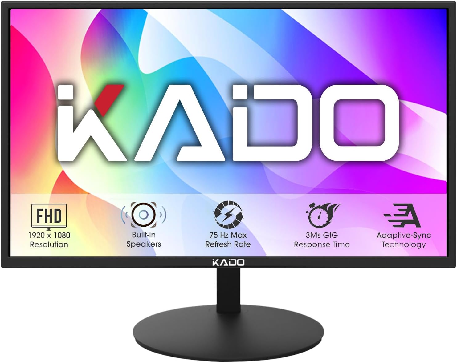 Amazon.com: Kado 27" 1920x1080 Computer Monitor 75Hz VESA Mount HDMI ...