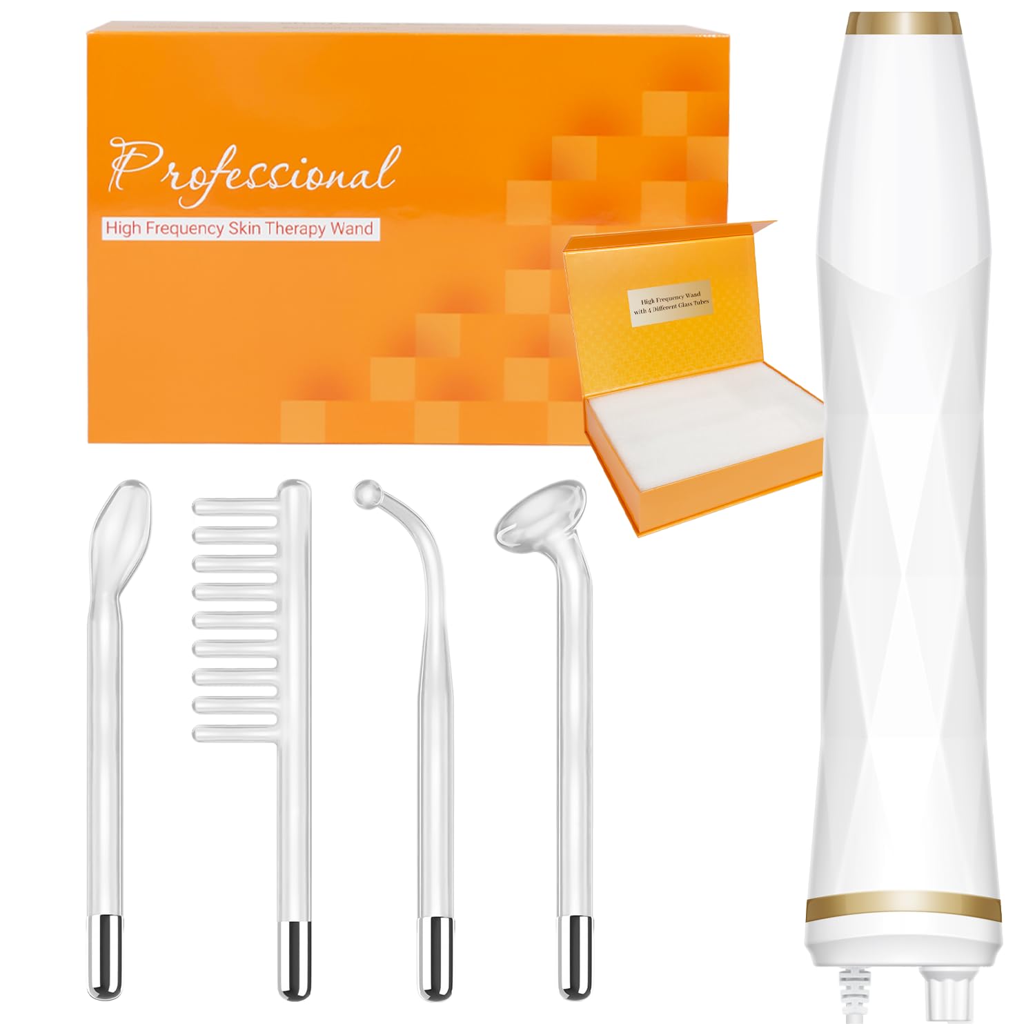 High Frequency Facial Device Wand - TUMAKOU Orange High Frequency Face ...