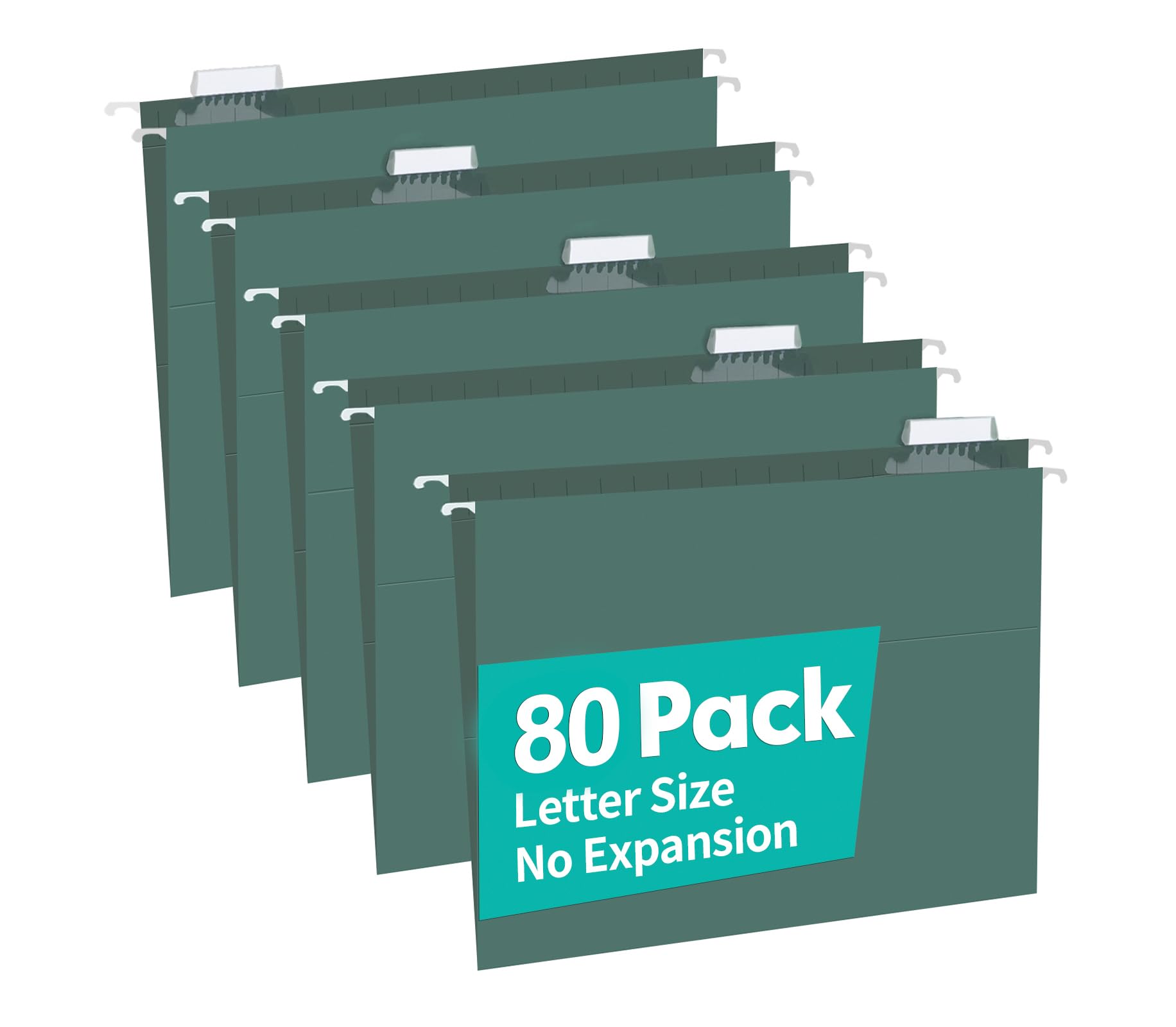 Amazon.com : HERKKA Hanging File Folders, 80 Pack Reinforced Letter ...