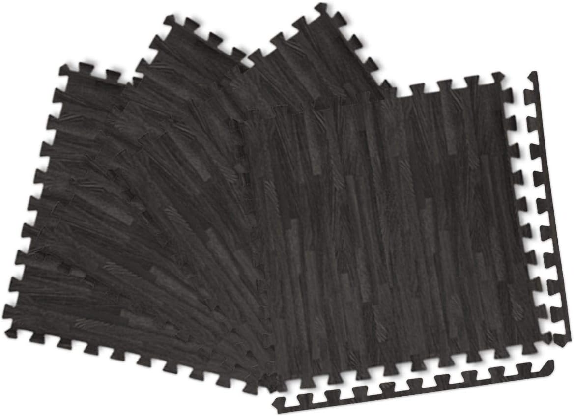 Amazon.co.jp: WEIMALL 【色選択/セット販売】 木目調 ジョイントマット 32枚 約6畳用 大判60cm 厚さ1cm サイドパーツ付 床暖房 防音 抗菌 ノン ...