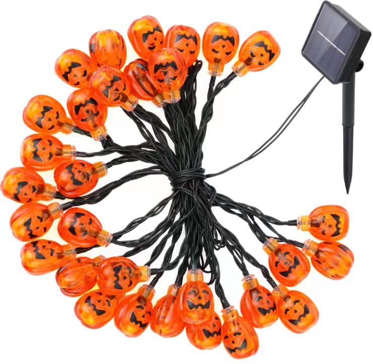 Senmao Home Decor Halloween String Lights with 30 led,Orange Lights ...