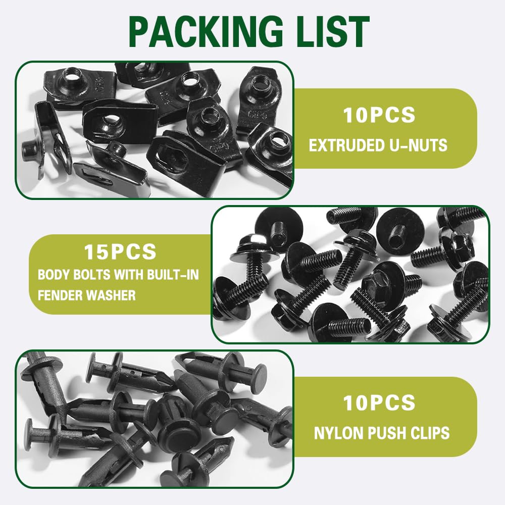 Snapklik.com : HEVLE 35PCS Engine Under Cover Splash Shield Guard Body ...