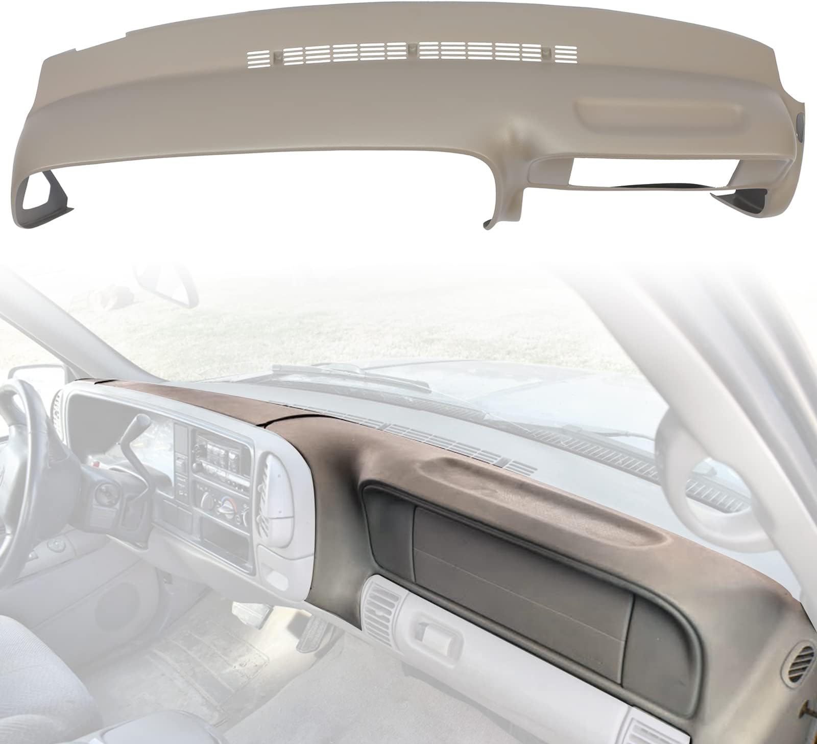 Amazon.com: ECOTRIC Dash Cover Overlay Compatible with 1997-2000 Chevy ...