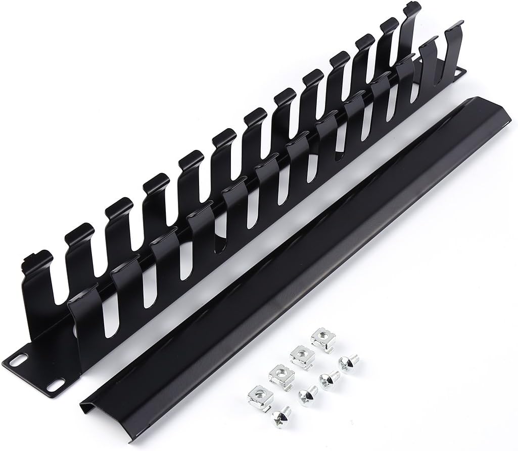 All Metal - 1U 19 Inch Server Rack Wire Management System - Rack Mount ...