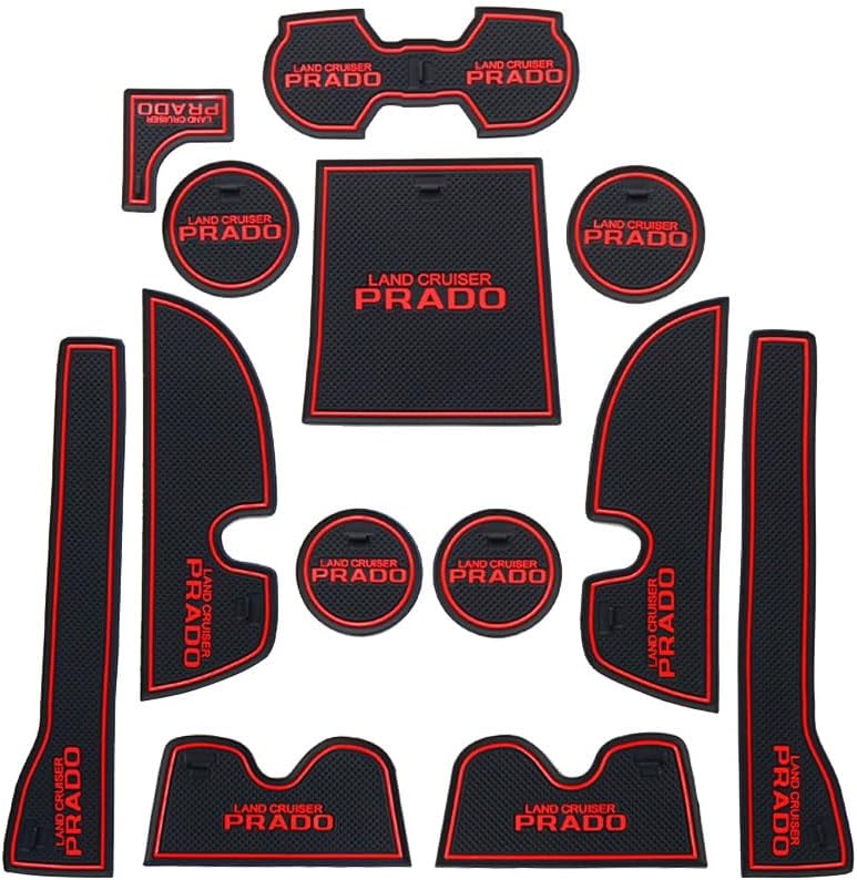 Amazon | LEXLEYS トヨタ ランドクルーザープラド 150系 ドアスロットマット 専用インテリアラバーマットドアポケットマット PRADO コンソールマット 13枚 防キズ 防汚 ...