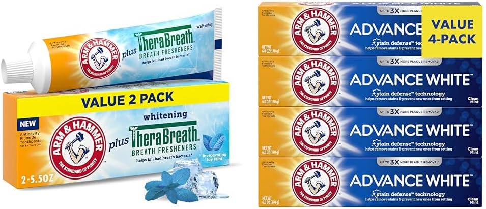 Amazon.com : ARM & HAMMER Toothpaste Plus TheraBreath Breath Fresheners ...