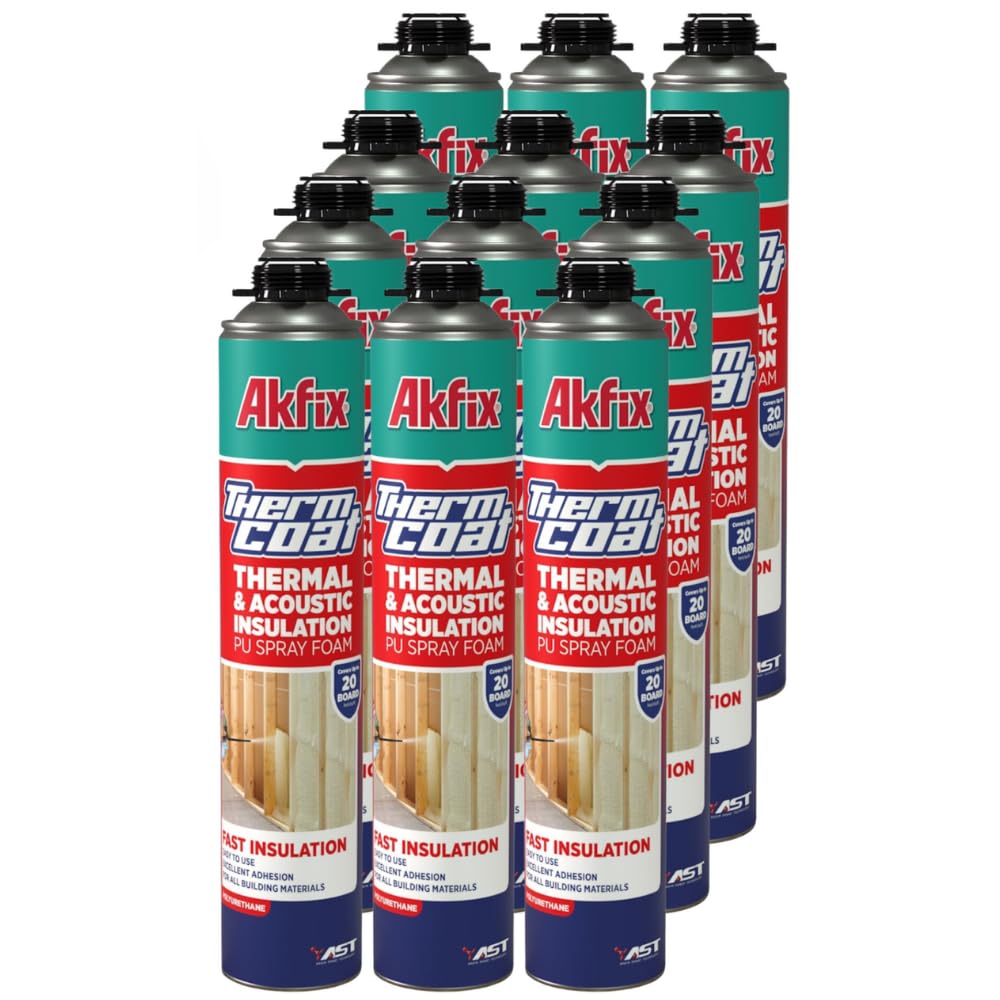 Amazon.com: Akfix Thermcoat Spray Foam Insulation (240 Board Feet ...