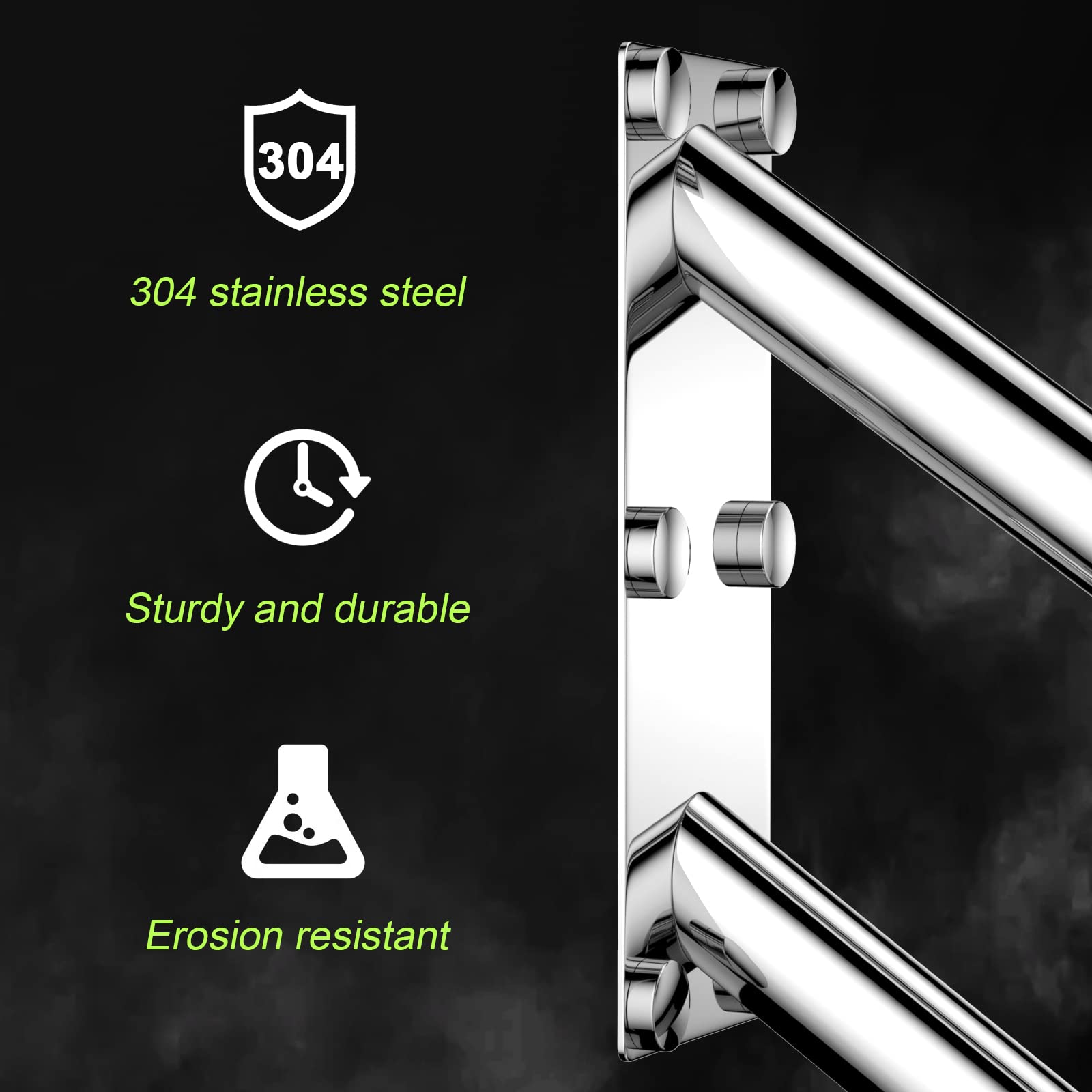 Snapklik.com : Chrome Staircase Handrail 20 Inch, Stainless Steel U ...
