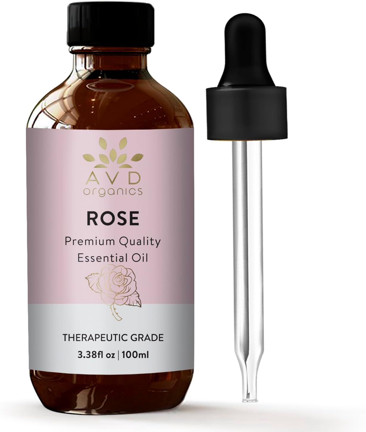 AVD Organics Rose Essential Oil | Therapeutic Rose Oil for Diffusers ...