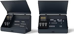 OREALLANDROL Portable Tool Box White with Black Trim, Steel Material ...