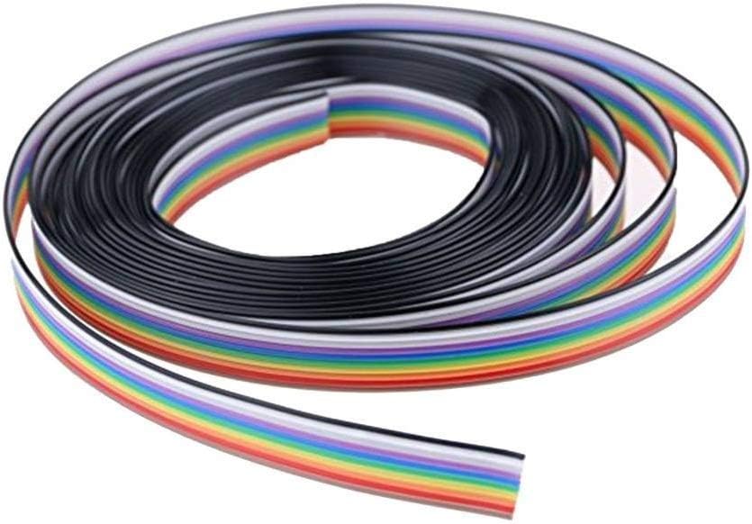 2Meter/10 WAY Wire Rainbow Color Flat Wire Cable : Amazon.in: Computers ...