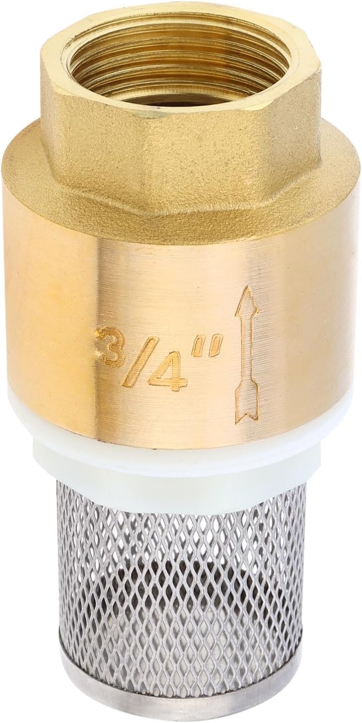 Amazon.com: 3/4" Brass Foot Valve, DN20 Check Valve Water Pump Bottom ...
