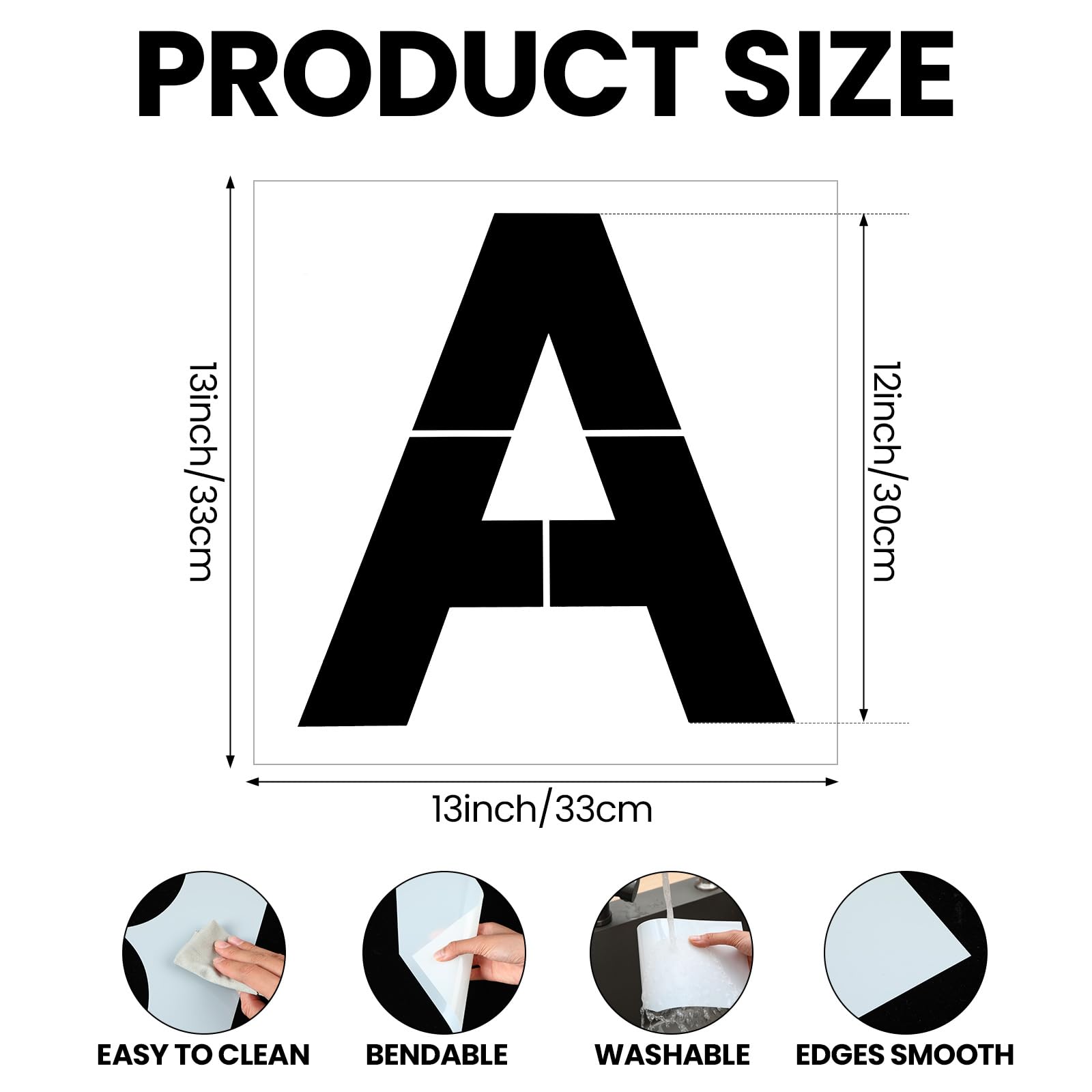 Snapklik.com : SATINIOR 36 Pieces Large Letter Stencils Number Reusable ...