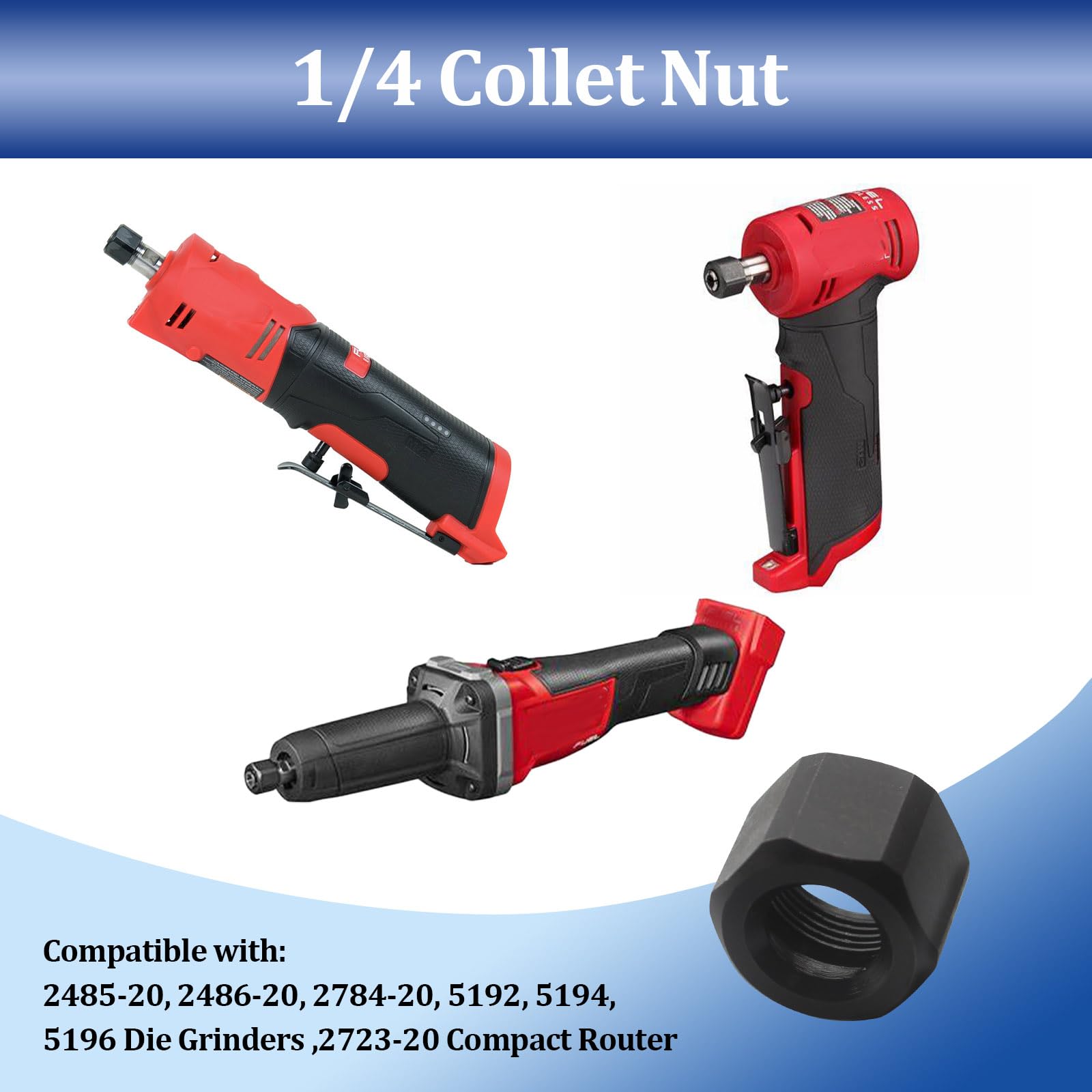 Meuleuse Milwaukee Milwaukee 48-68-0031 1/4-Inch Collet Nut - Router ...