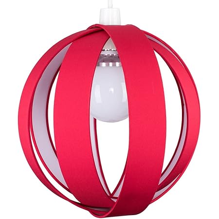 Retro Style Gloss Red Metal Easy Fit Ceiling Pendant Light Shade ...