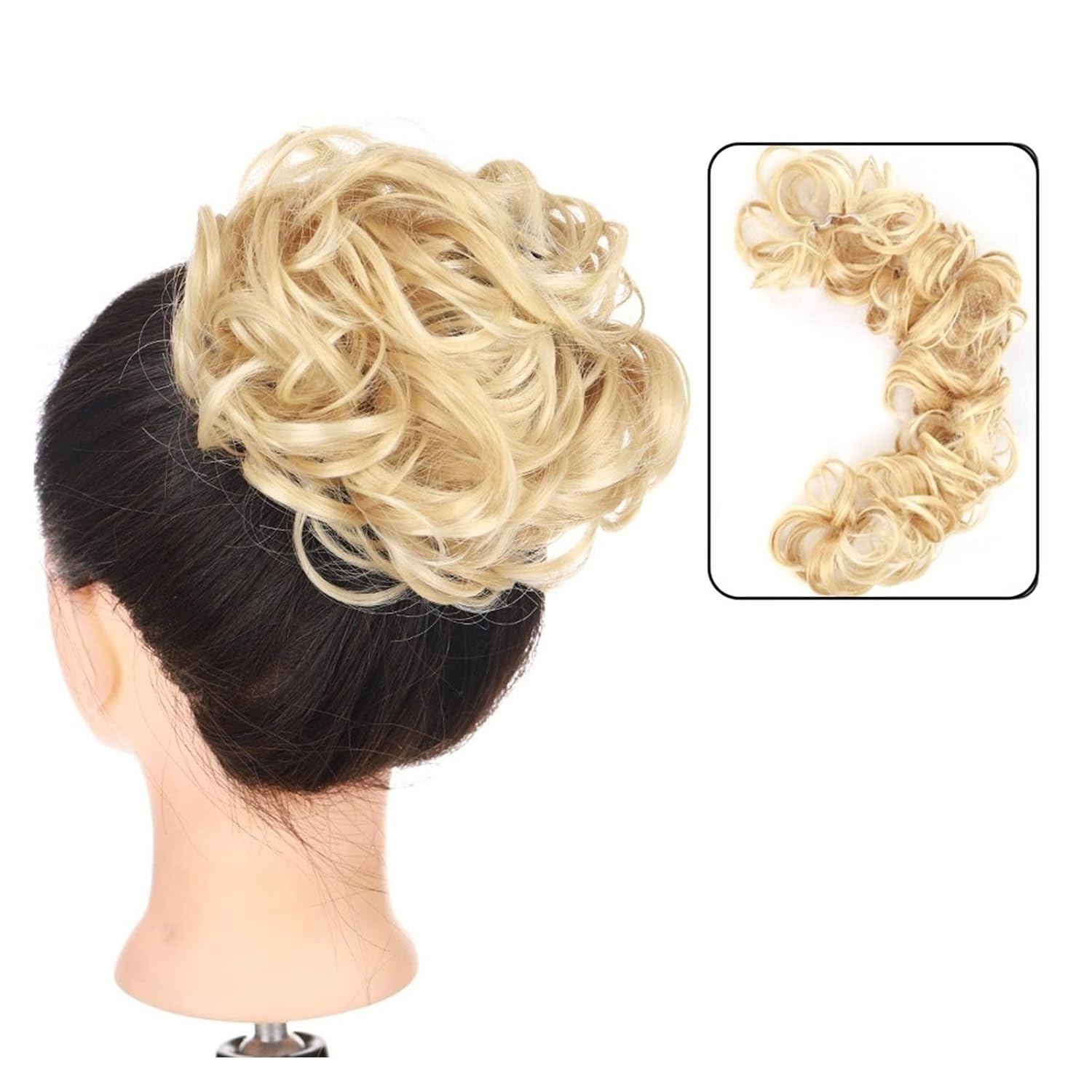 Amazon.com : VALTEV Hair Bun Extension Synthetic Chignon Messy Elastic ...