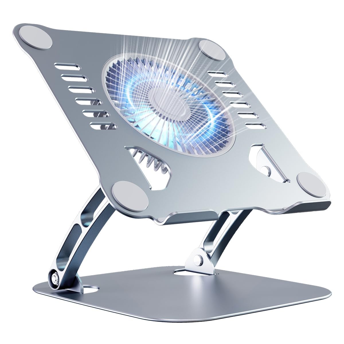 Laptop Cooling Stand with 3 Speed Fan, Adjustable Height Laptop Stand ...