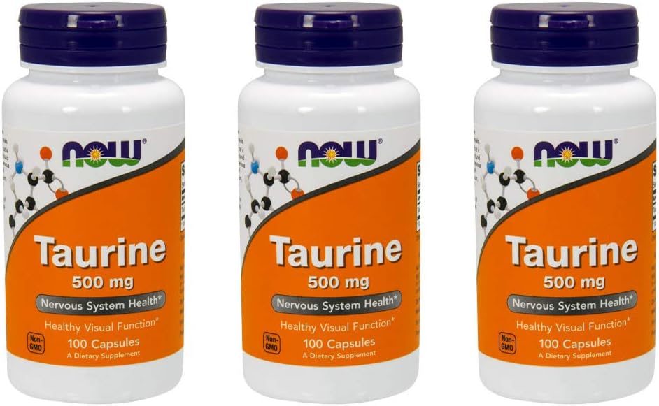 Amazon.com: NOW FOODS Taurine 500mg Capsules, 100 CT : Health & Household