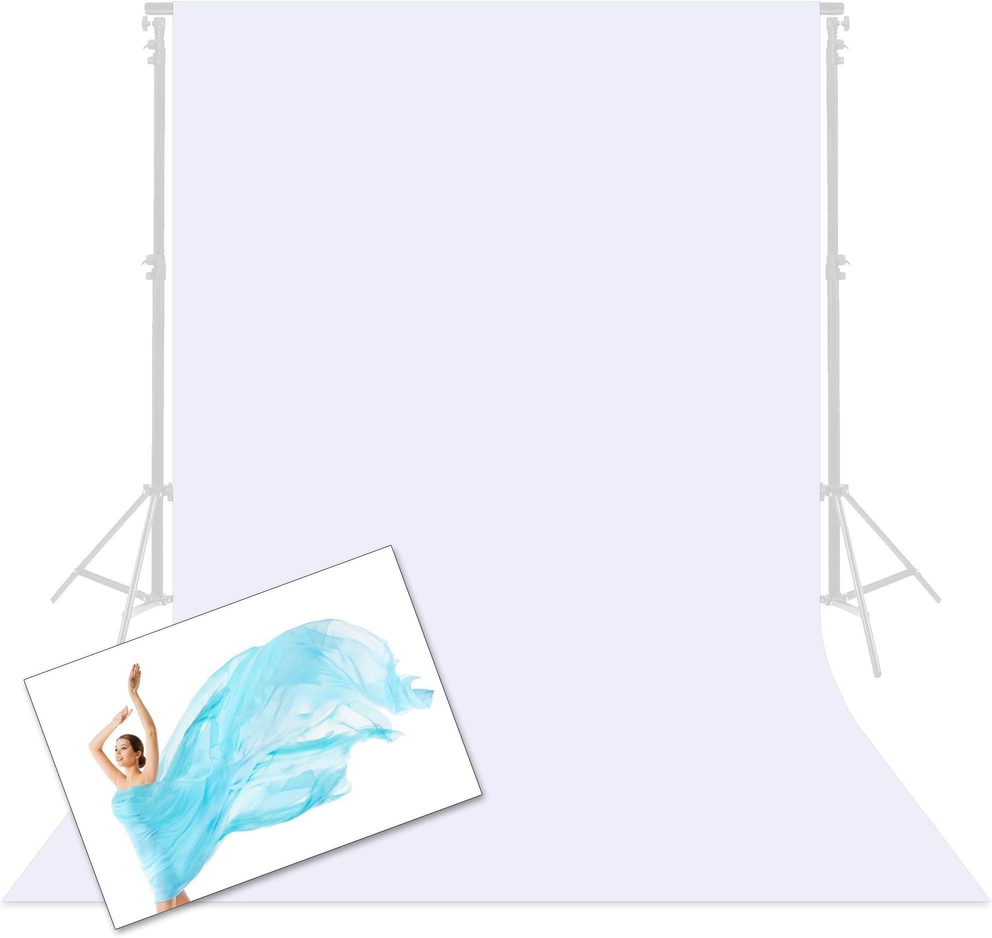 Amazon.com : White Photo Backdrop with Stand, 6.5x10ft White Screen ...