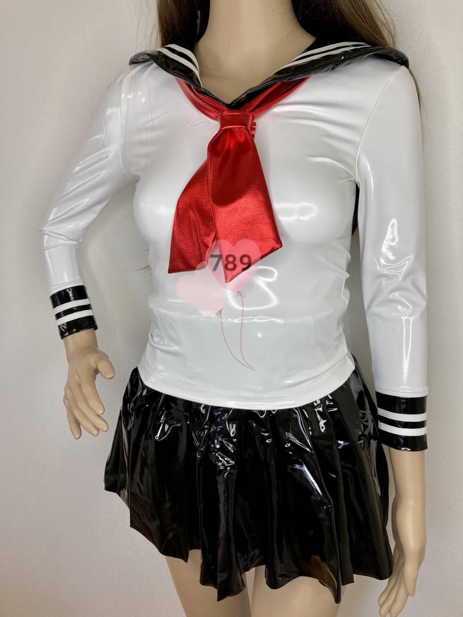 Amazon.co.jp: [YIOUYI] エナメル☆セーラー服☆超光沢☆ツルツル☆テカテカ☆鏡面PVC☆JKコスプレ☆萌系アキバ系☆学生服☆ ☆ボンテージ☆女王様☆コスチューム : ホビー