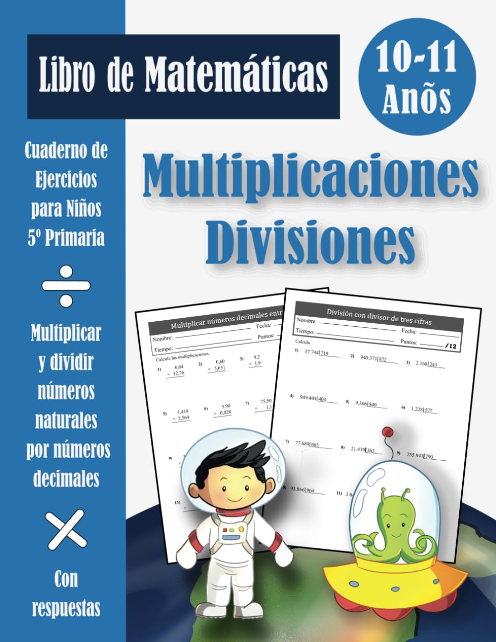 Amazon | Multiplicaciones y Divisiones 5 Primaria Para Niños: Cuaderno ...