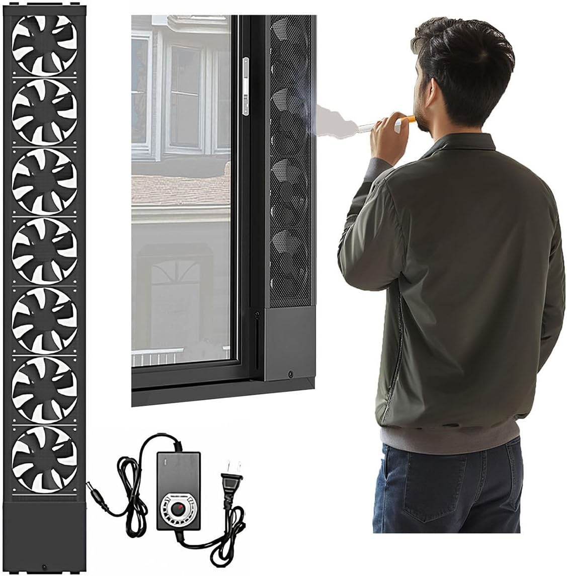 Amazon.com: OUOQNUE 39-189Cm Vertical Window Exhaust Fan, 10CM ...