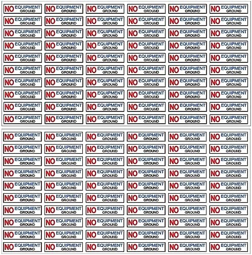 Amazon.com - NO Equipment Ground Small Sticker Decal (Set of 30) .25" x ...