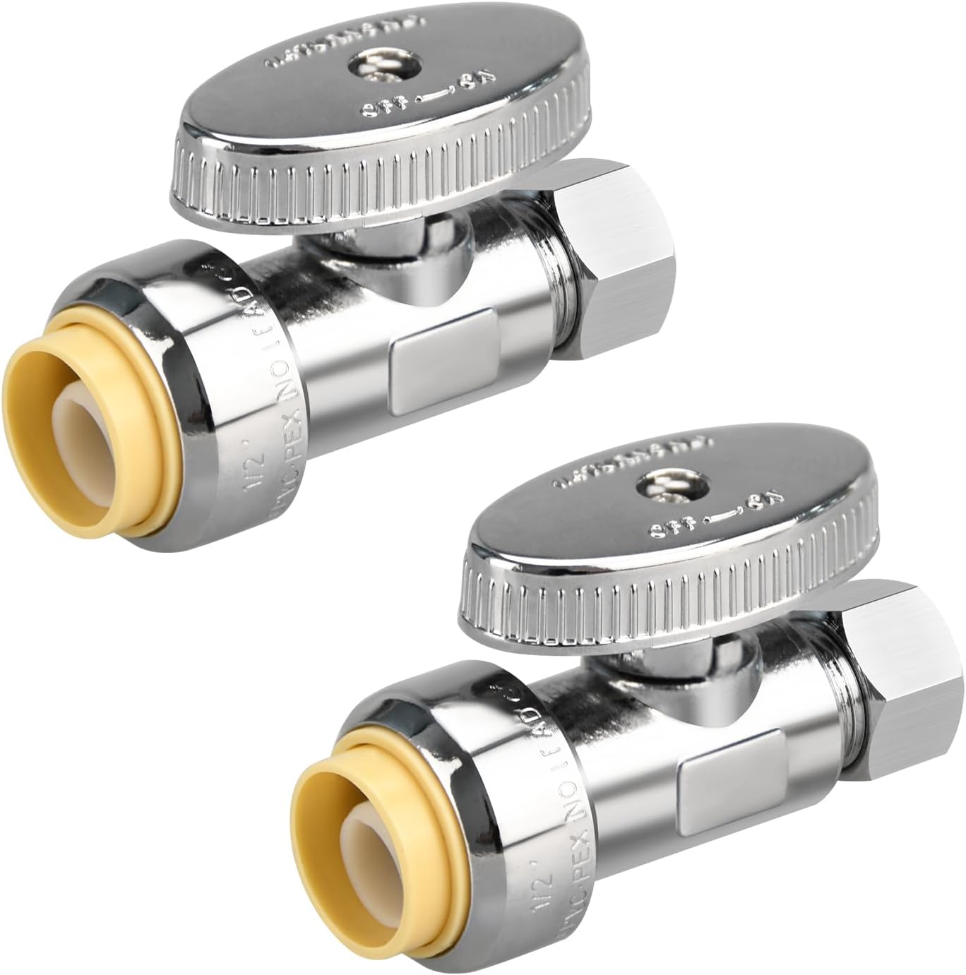 Amazon.com: Angle/Straight Stop Valve, 1/2/5/10 Pack PTC 1/2" × 3/8" OD ...