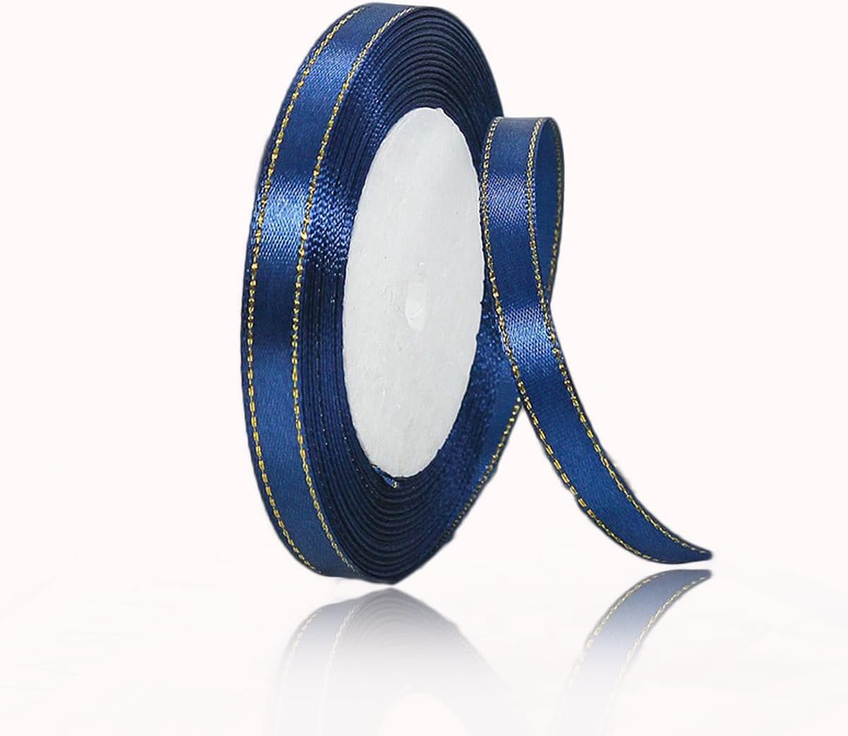 Amazon.com: Navy Blue Satin Ribbons 3/8 Inch x 25 Yards, Fabric Ribbon ...